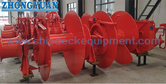 Double Drum Single Warping End Electric ไฮดรอลิก Mooring Winch Ship ...